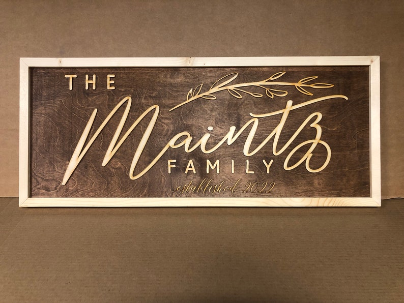 Personalized Family With EST Wedding Gift Idea 3D Laser - Etsy