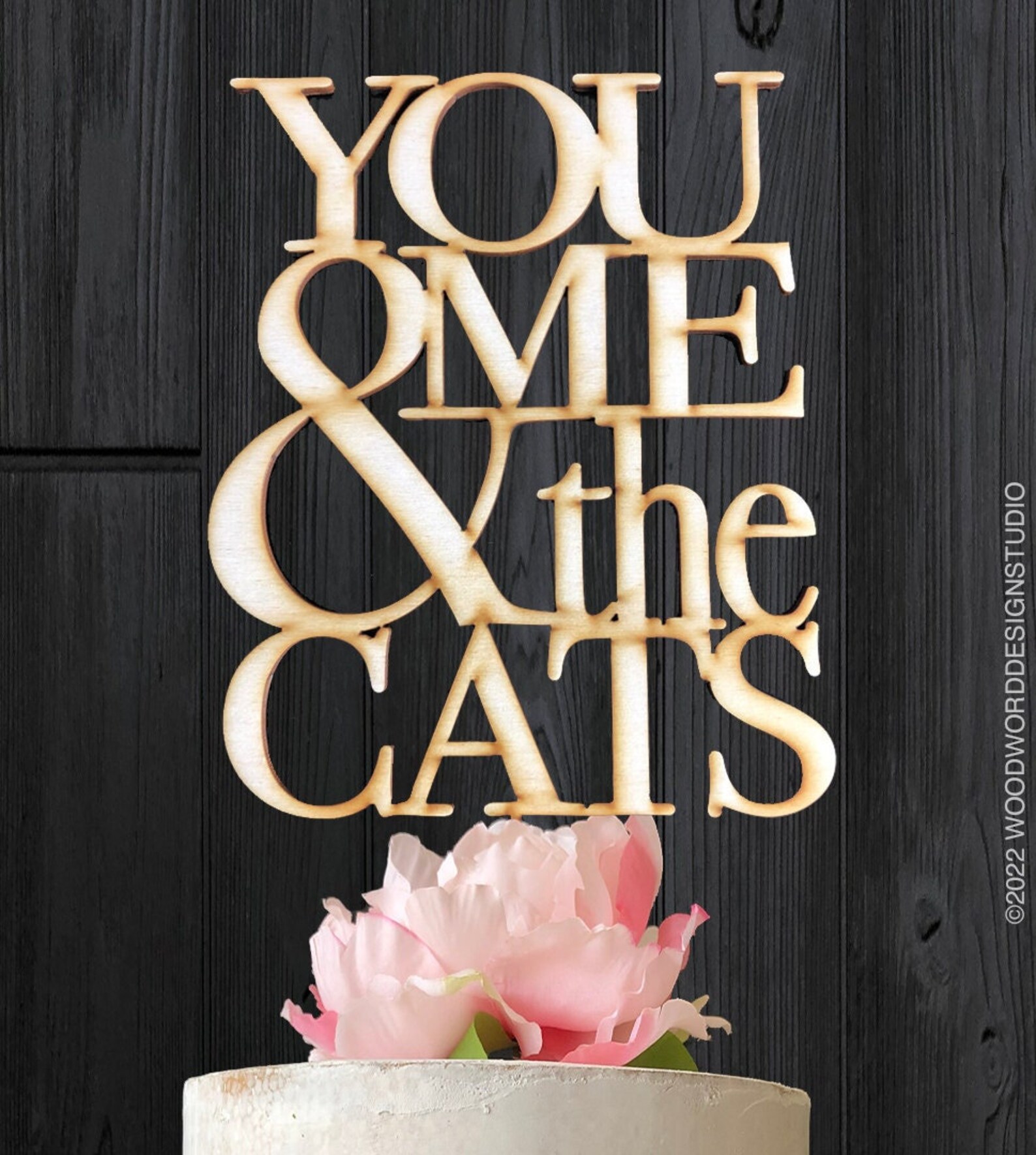 Cats Wedding Cake Topper You Me & the Cats Laser Cut Cake Topper ...
