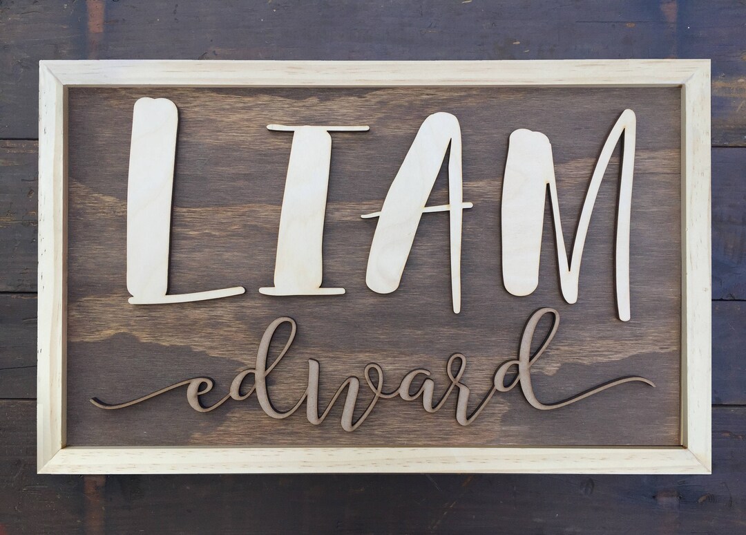 Custom Wood Cut Name Sign Nursery Decor (12"x20") - Etsy