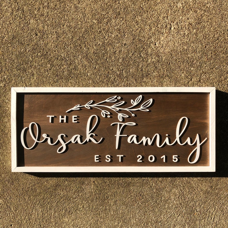 Personalized Family With EST Wedding Gift Idea 3D Laser - Etsy