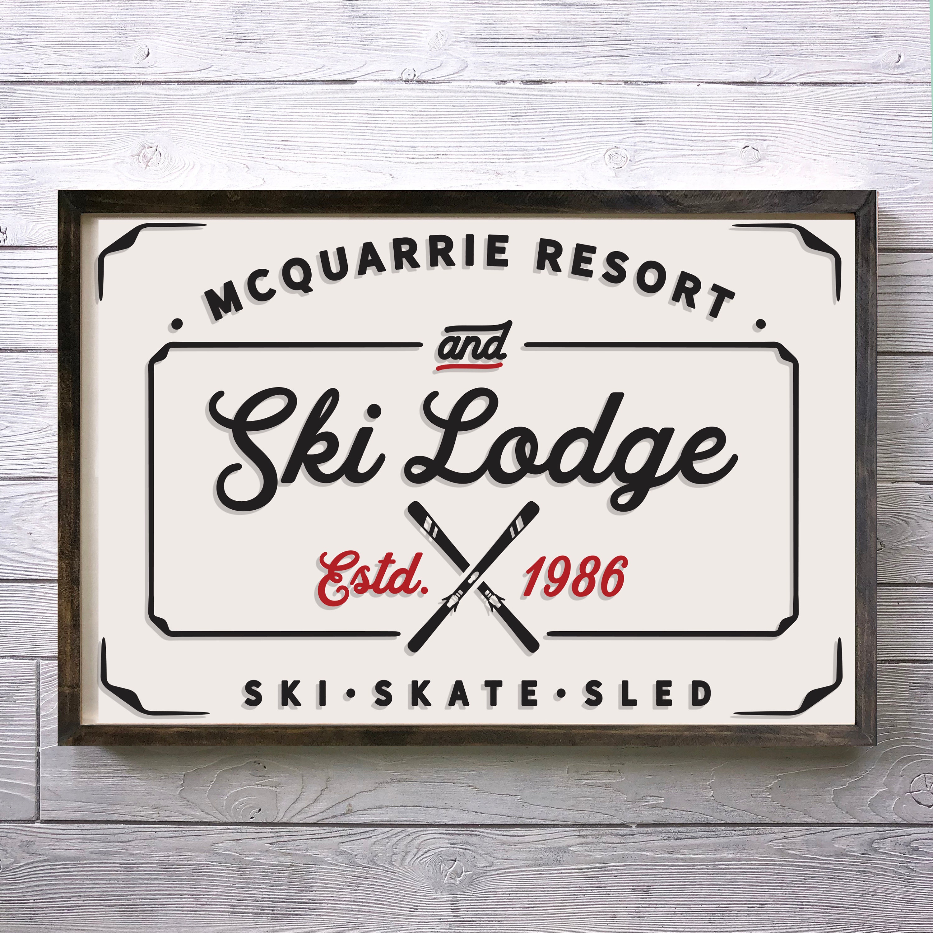 Personalized Ski Resort & Lodge Christmas Sign 3d Laser Cut ...