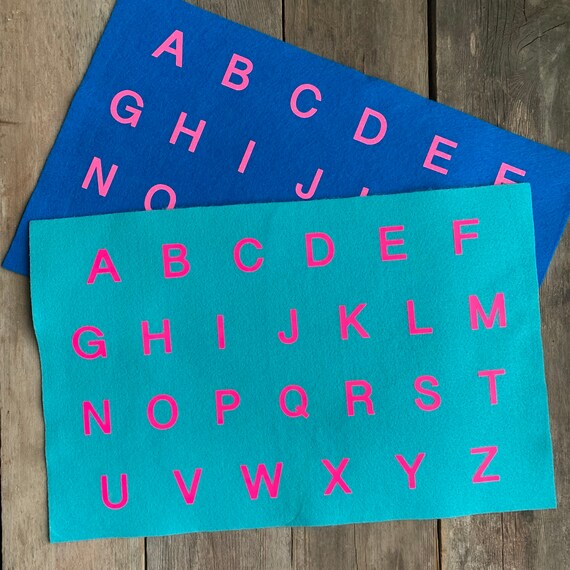 Felt Alphabet Mat Personalized Sensory Play Felt Mat | Etsy