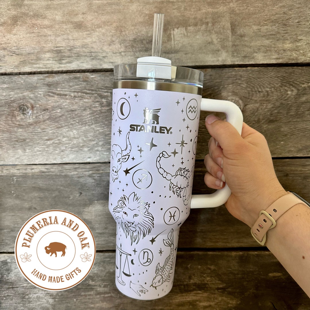 Astrology Tumbler, Engraved Tumbler, Tumbler With Handle, Zodiac Sign ...
