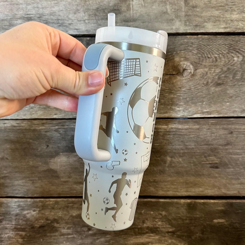 Soccer Tumbler, Engraved Tumbler, Soccer Player, Soccer Water Bottle ...