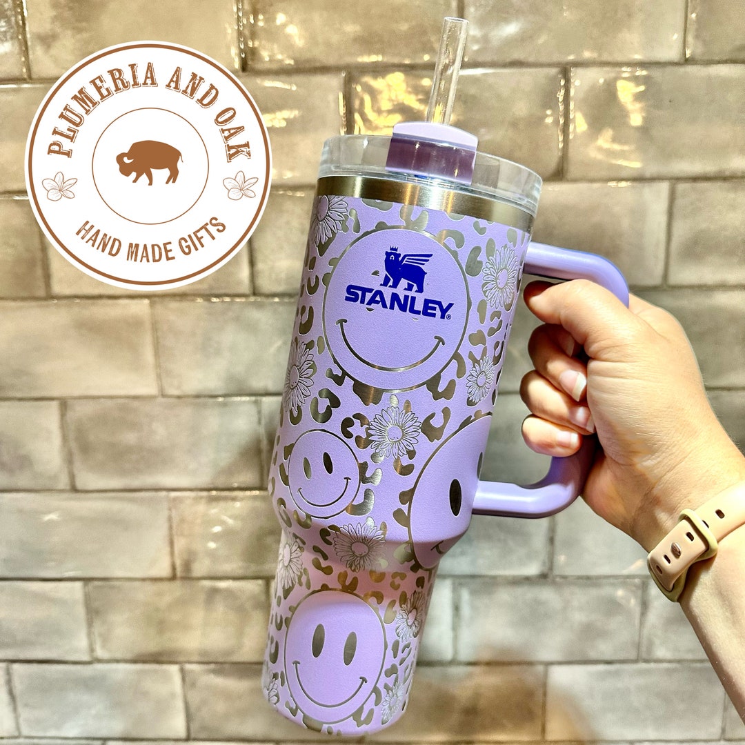 Engraved Tumbler, Retro Leopard Tumbler, Retro Daisy, Smile Cup ...