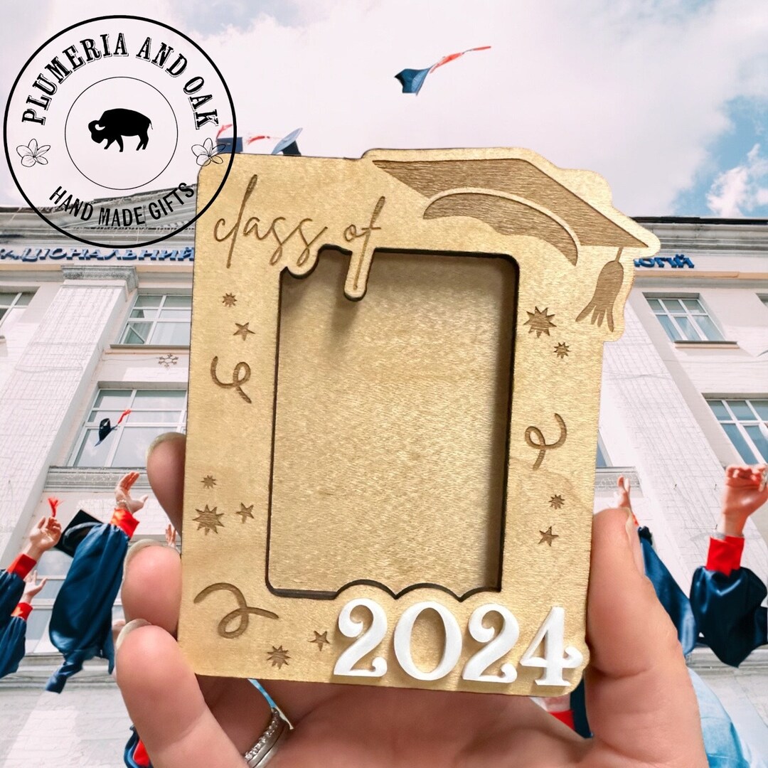 2024 Graduation Photo Frame, Magnet Photo Holder, Visor Picture Gift ...