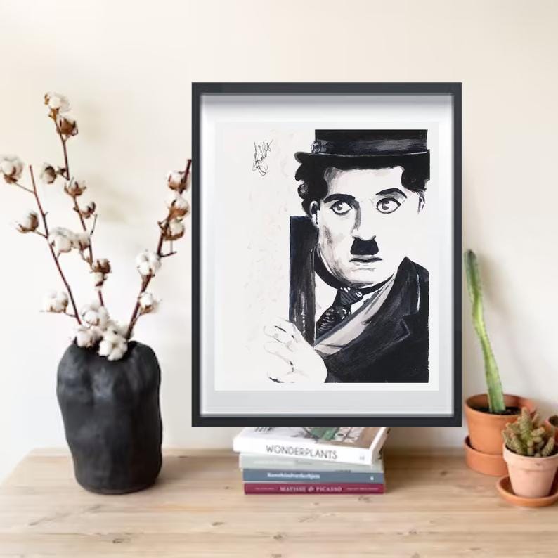 Charlie Chaplin Wall Art / Charlie Chaplin Vintage Vinyl / Retro Wall ...