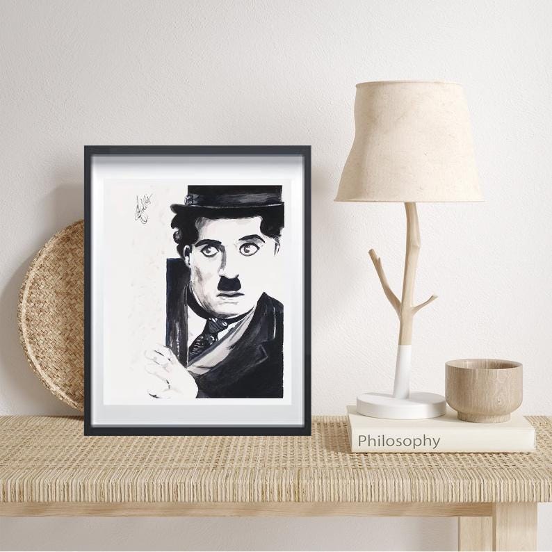Charlie Chaplin Wall Art / Charlie Chaplin Vintage Vinyl / Retro Wall ...