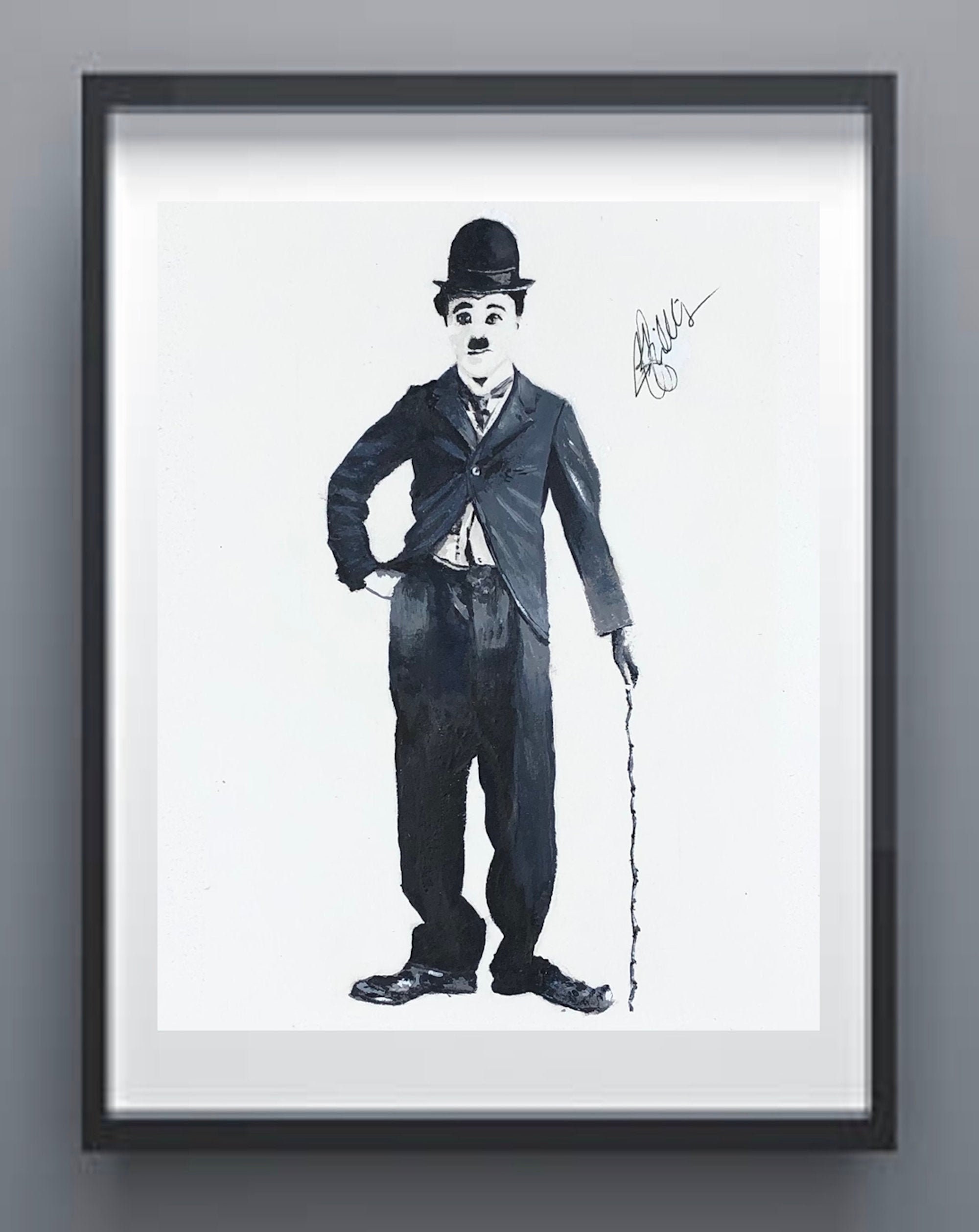 Charlie Chaplin Standing Watercolor Print - Etsy Singapore