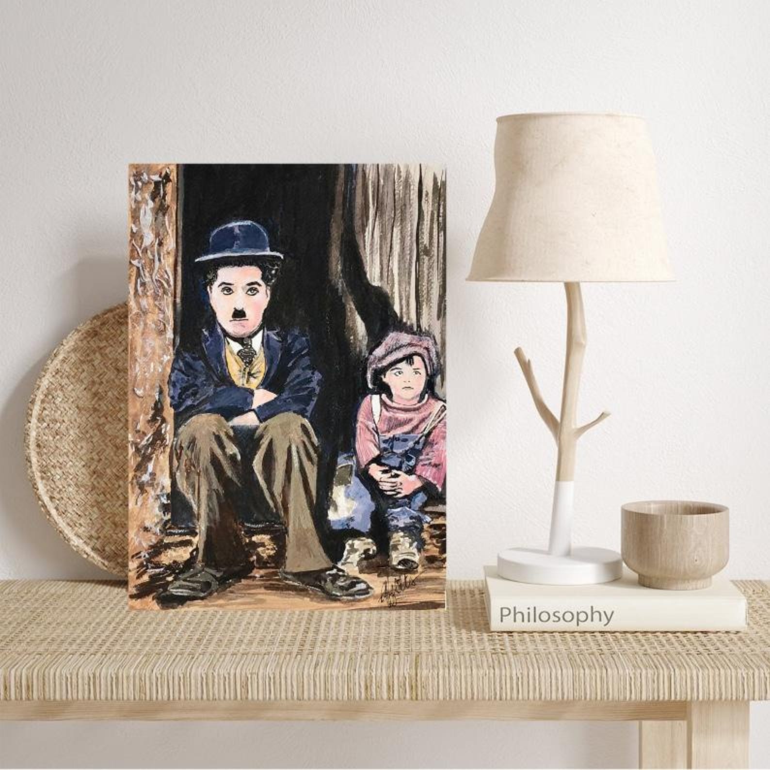Charlie Chaplin With the Kid / Charlie Chaplin Poster / Vintage Vinyl ...