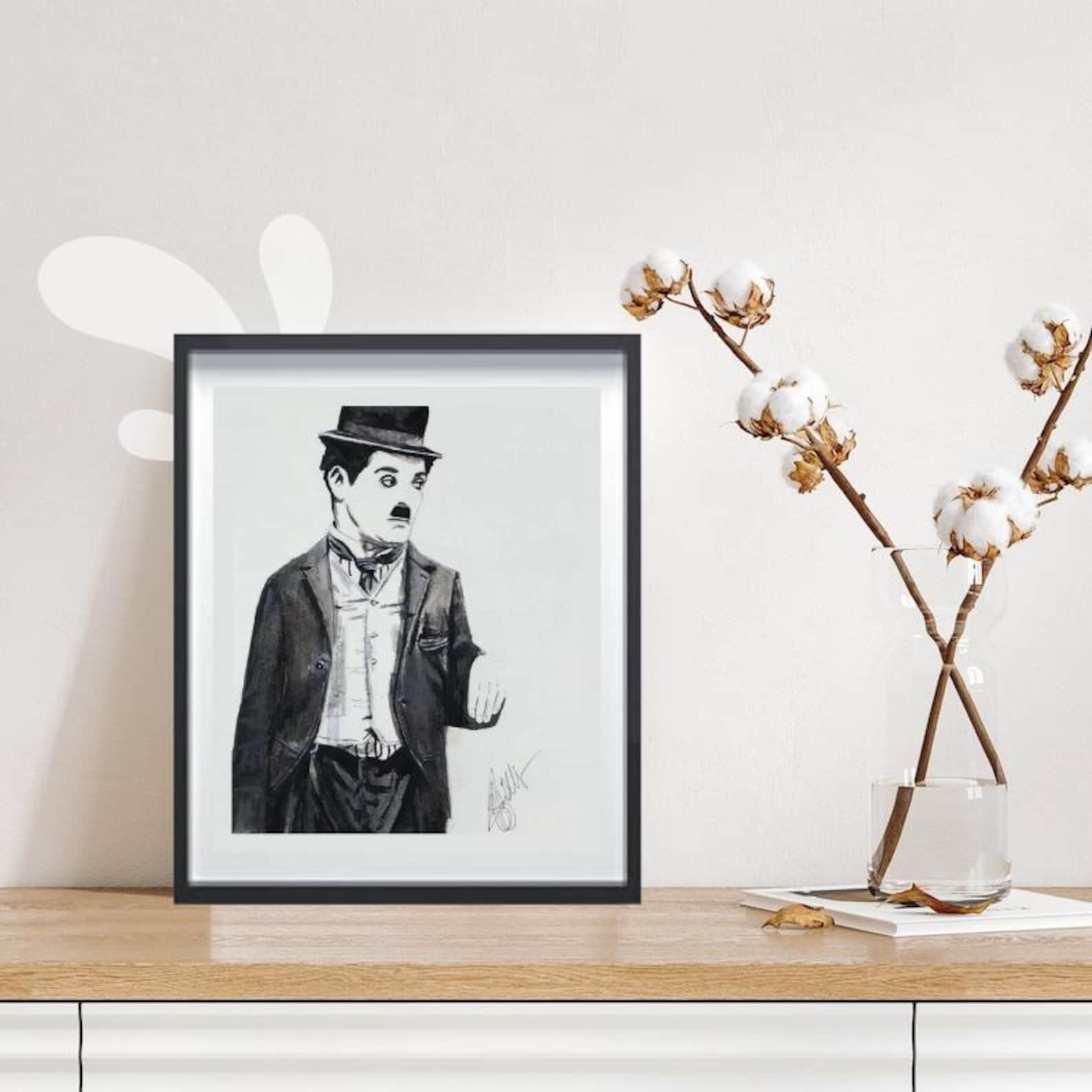 Charlie Chaplin Standing Portrait / Charlie Chaplin Vintage Vinyl ...