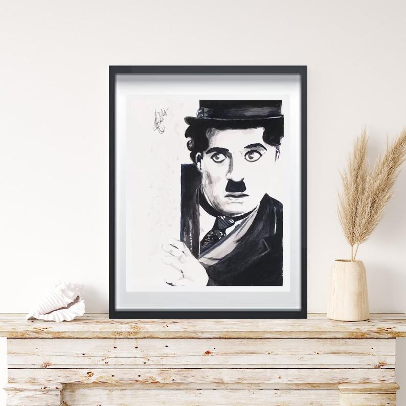 Charlie Chaplin Wall Art / Charlie Chaplin Vintage Vinyl / Retro Wall ...