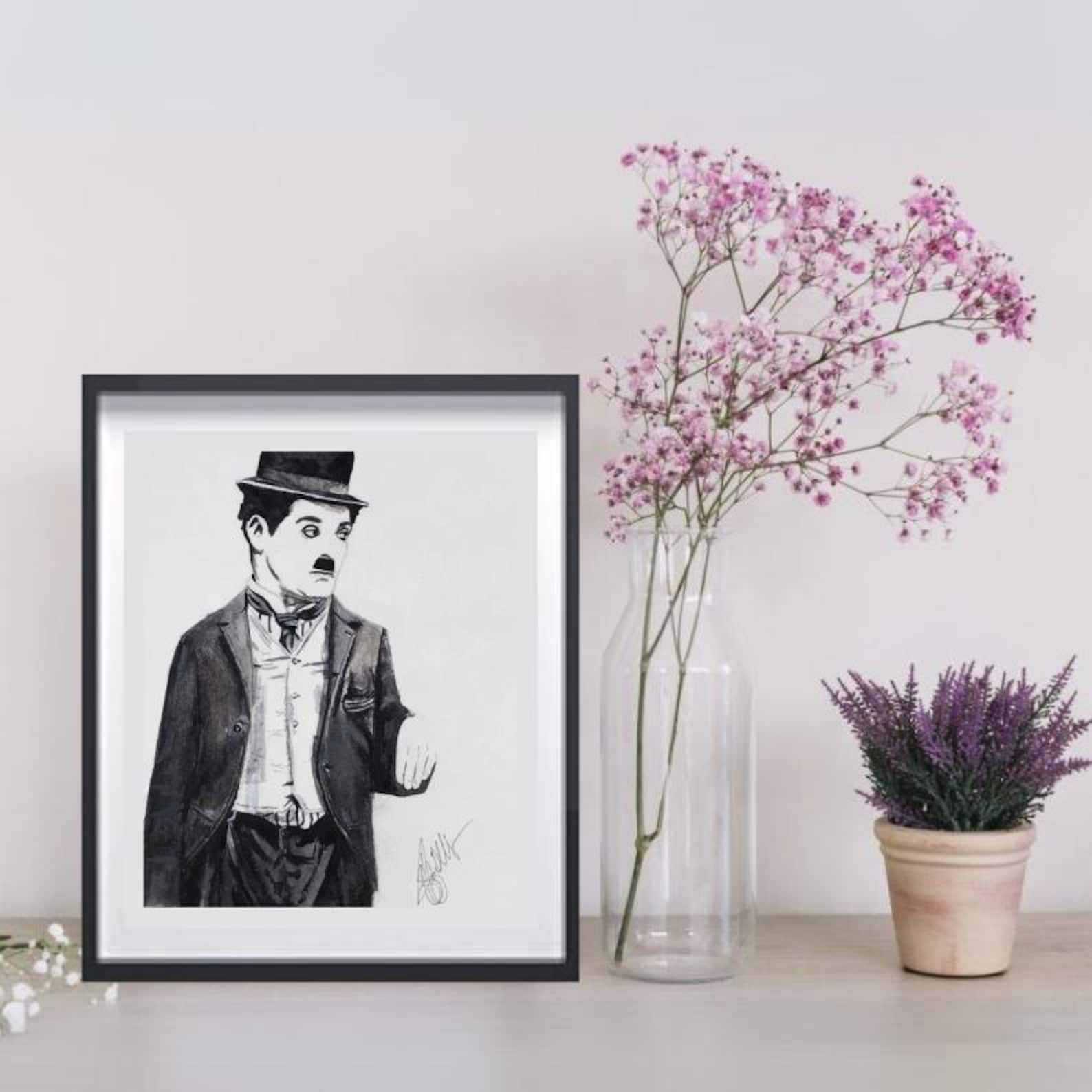 Charlie Chaplin Standing Portrait / Charlie Chaplin Vintage Vinyl ...