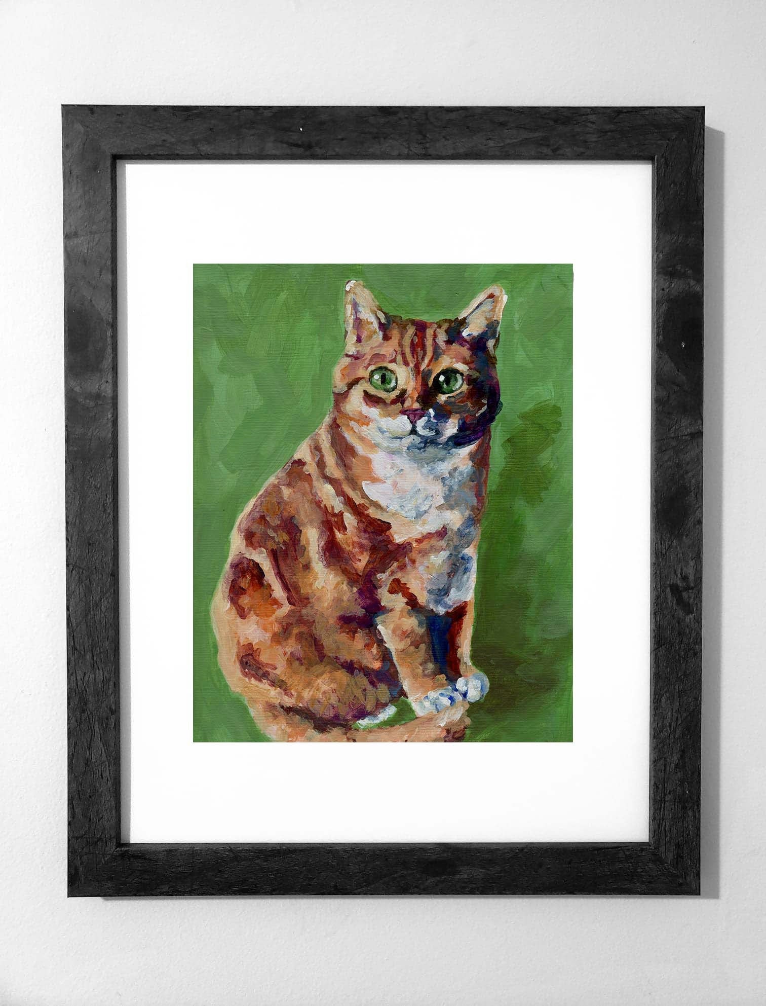 Orange Cat Portrait Gus Pet Portrait Print - Etsy