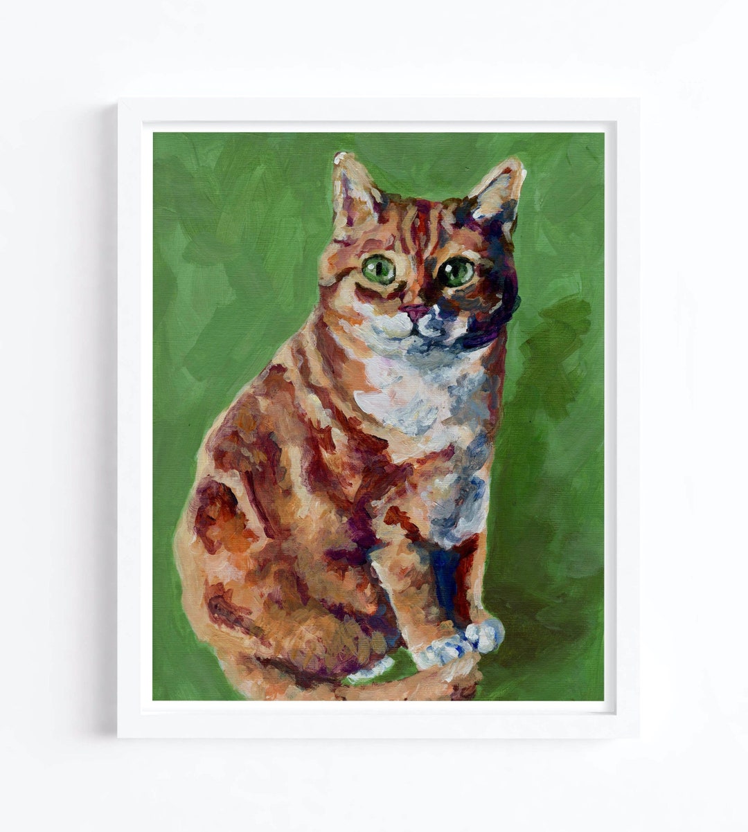 Orange Cat Portrait | Gus | Pet Portrait | Print | 8"x10" - Etsy