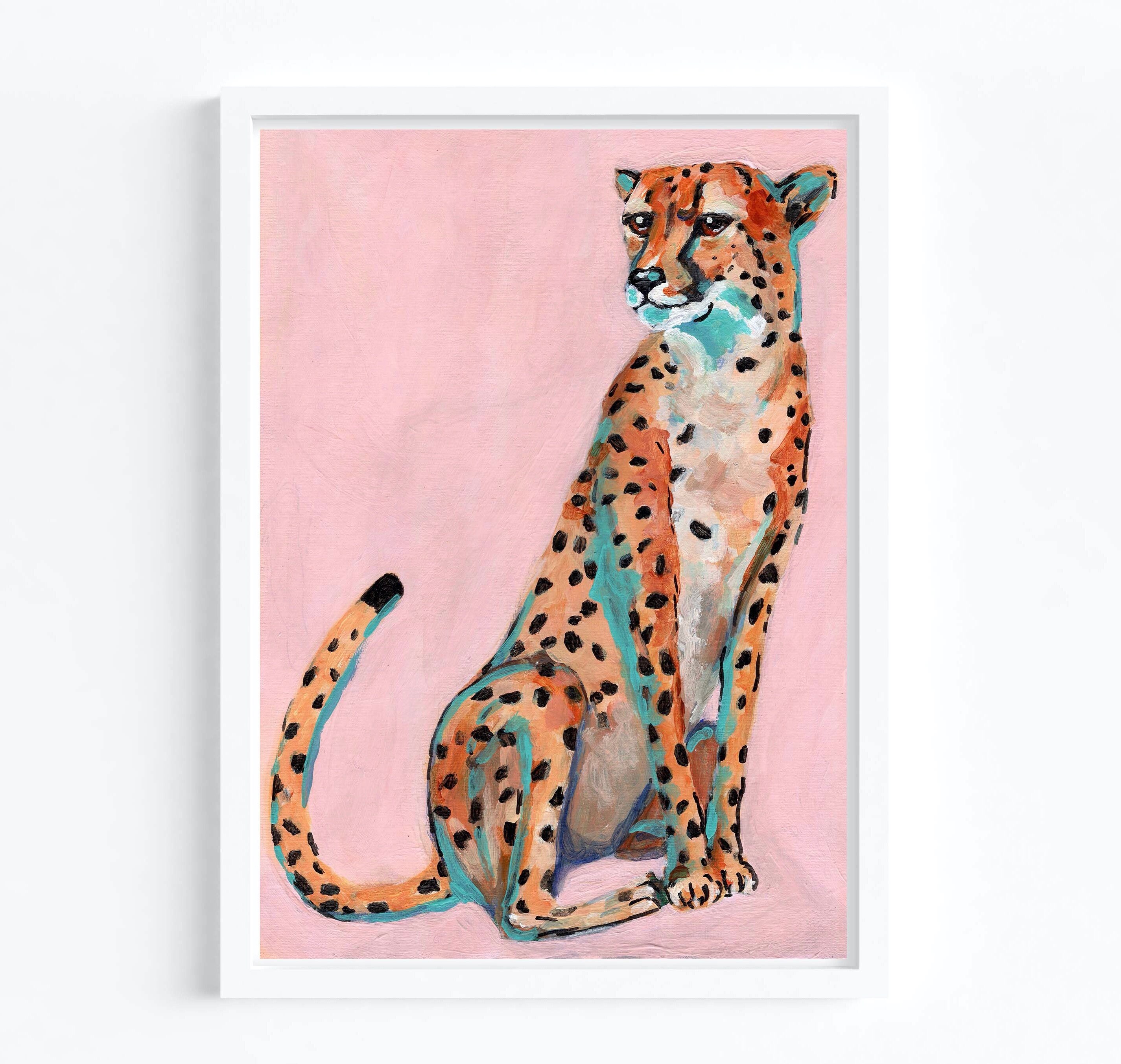 Cheetah Illustration | Cheetah Print | Print 5"x7" - Etsy