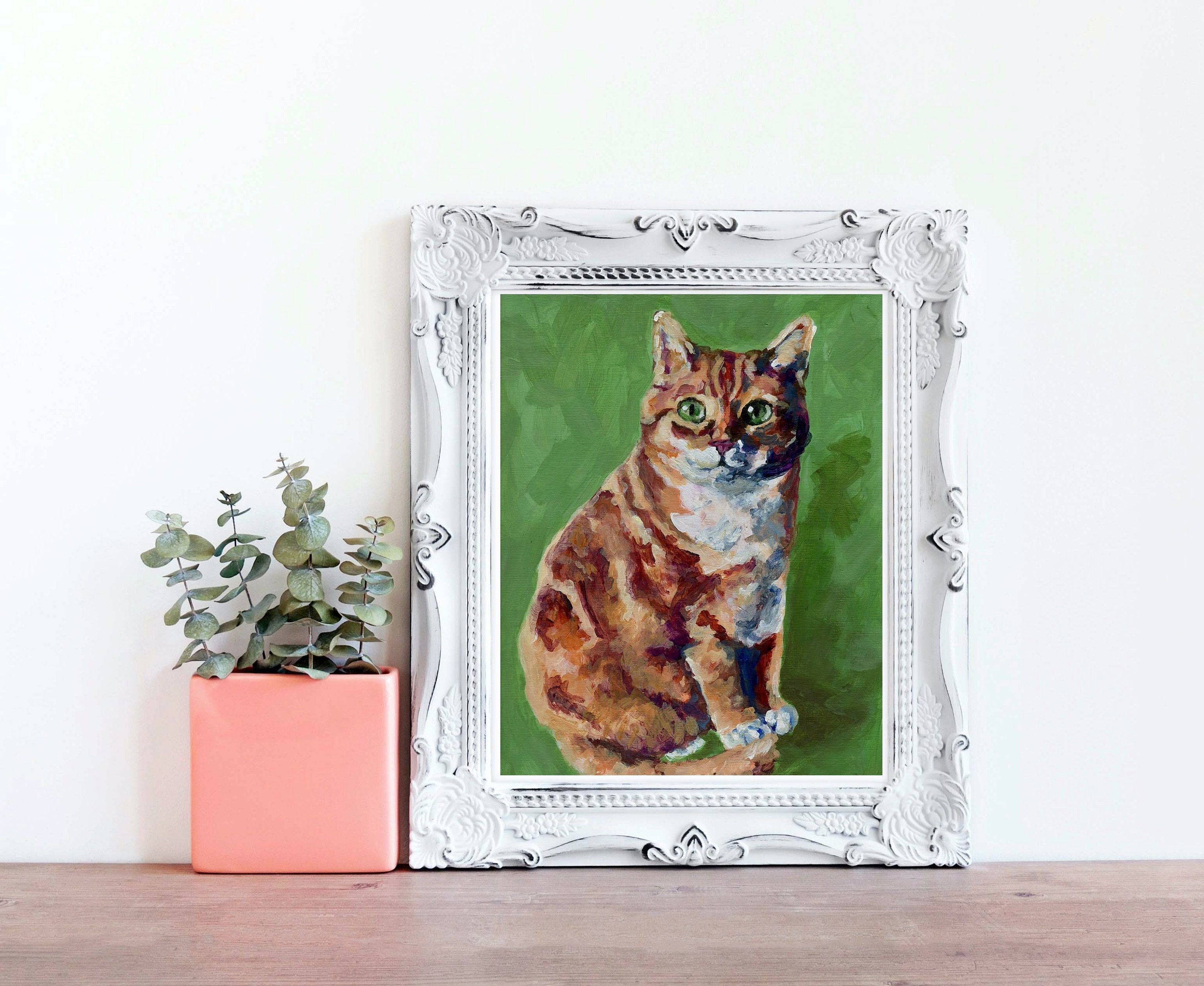 Orange Cat Portrait Gus Pet Portrait Print - Etsy