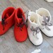 Felted Baby Shoes Leather Sole Newborn Booties, Baby Felt Shoes, Gift ...