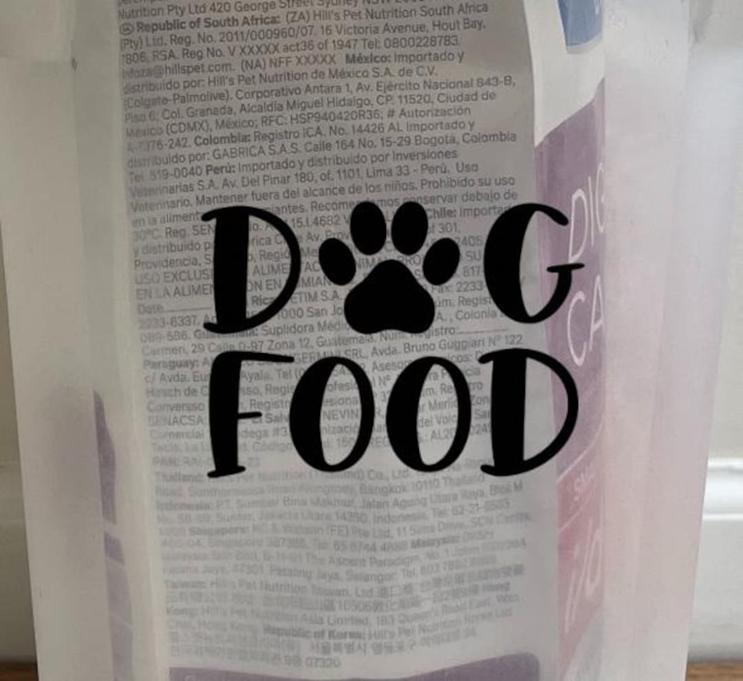 Dog Food Sticker Decal - Etsy