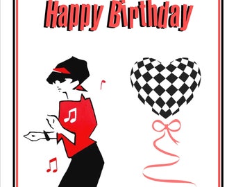 Ska Birthday Card - Etsy UK