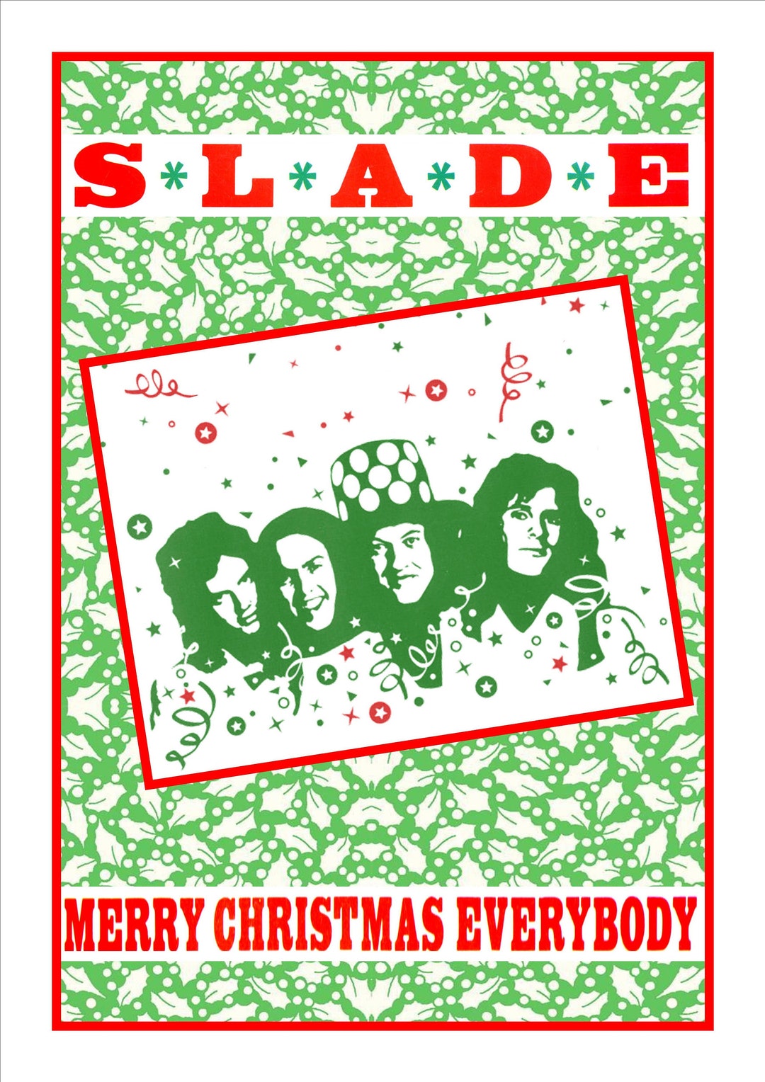 SLADE Glam Rock 70's A5 Greeting Card Merry - Etsy Hong Kong