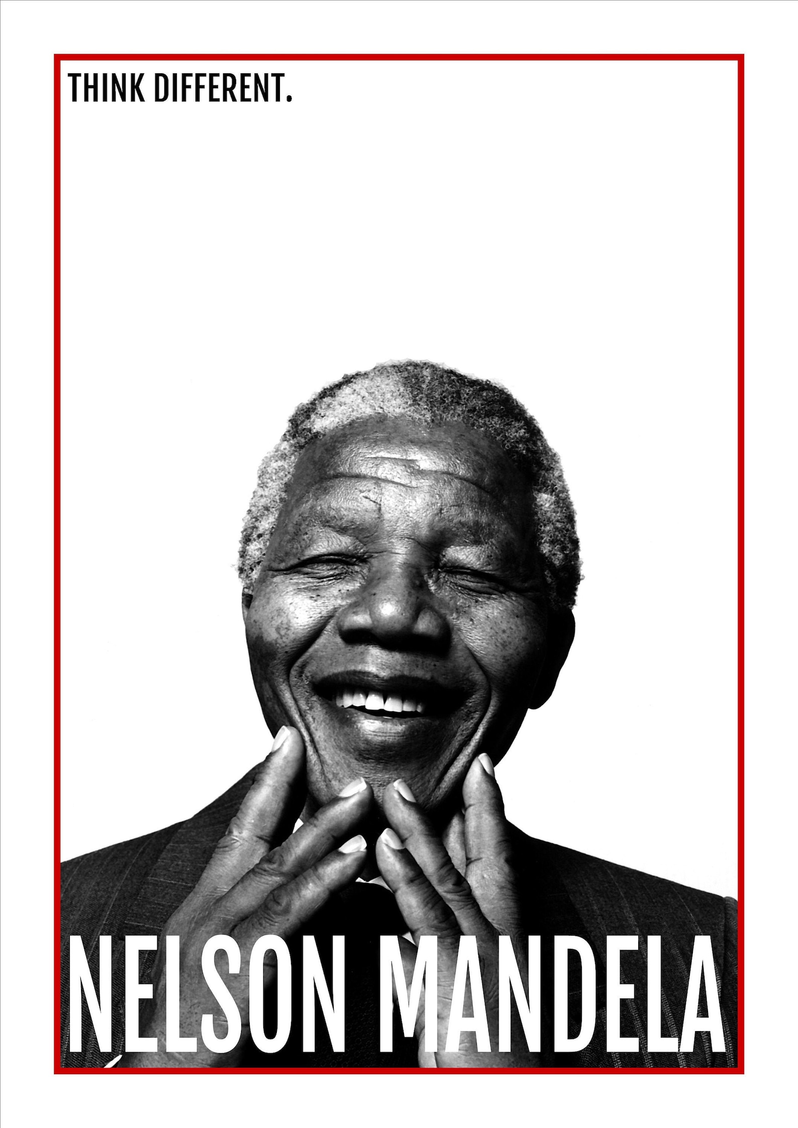NELSON MANDELA A3 Art Poster Black Lives Matter Think - Etsy