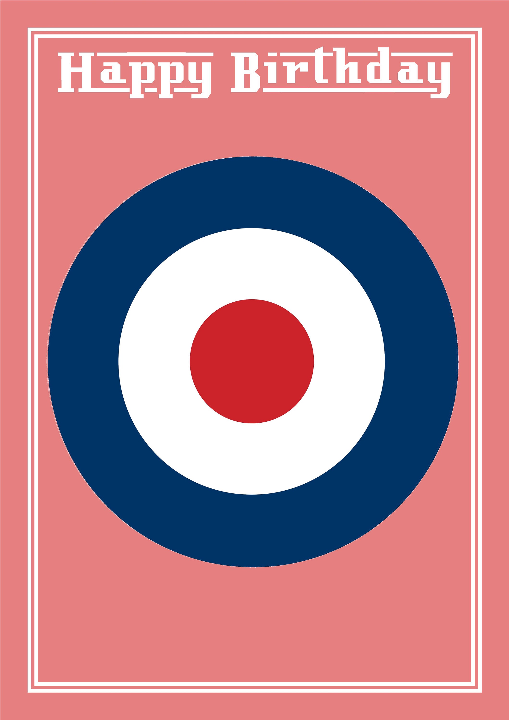 Happy Birthday - MOD - Target - MOD - SCOOTER - A5 Greeting Card ...