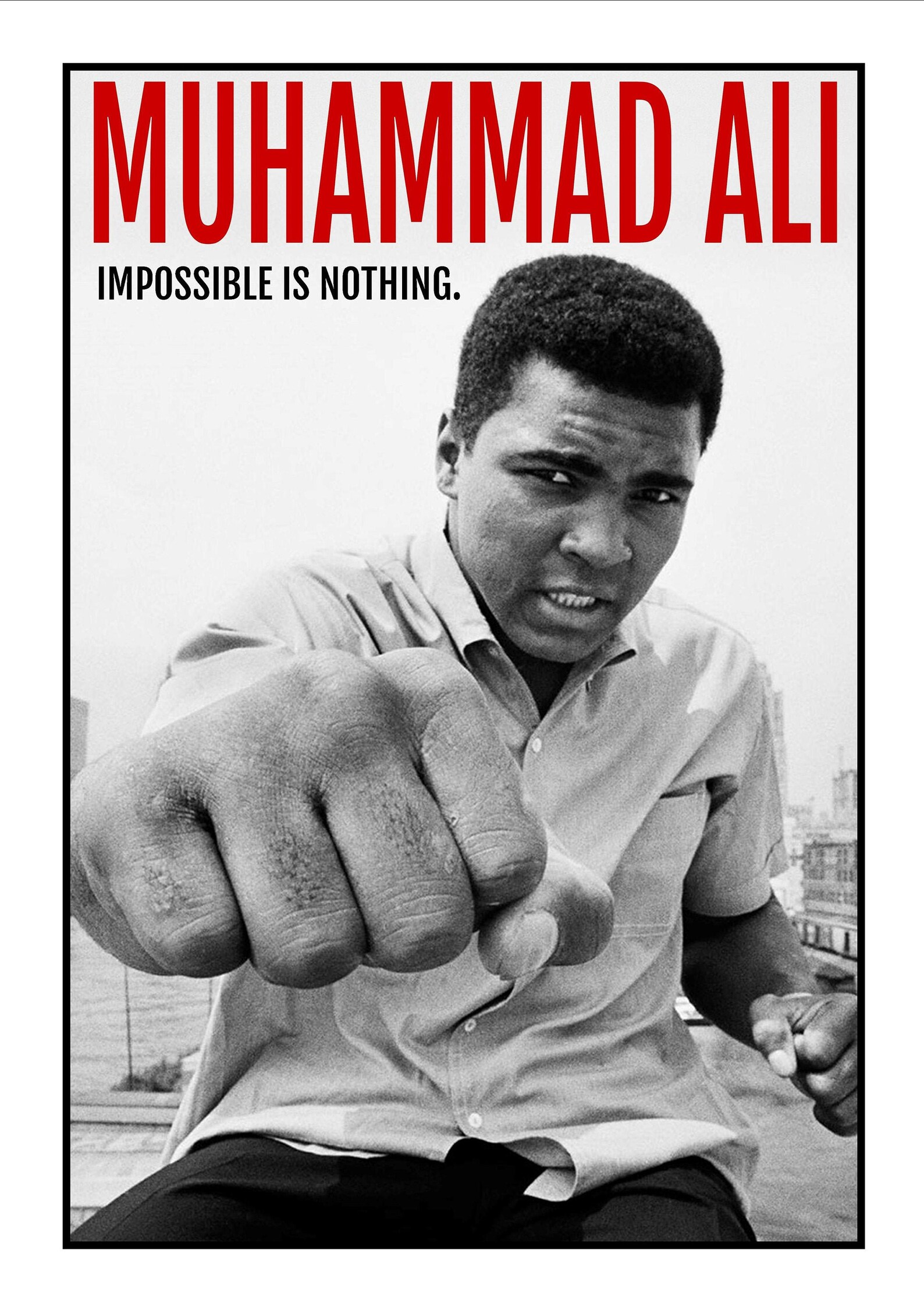 Muhammad ALI A4 Art Print on Card Impossible is Nothing Champ Greatest ...