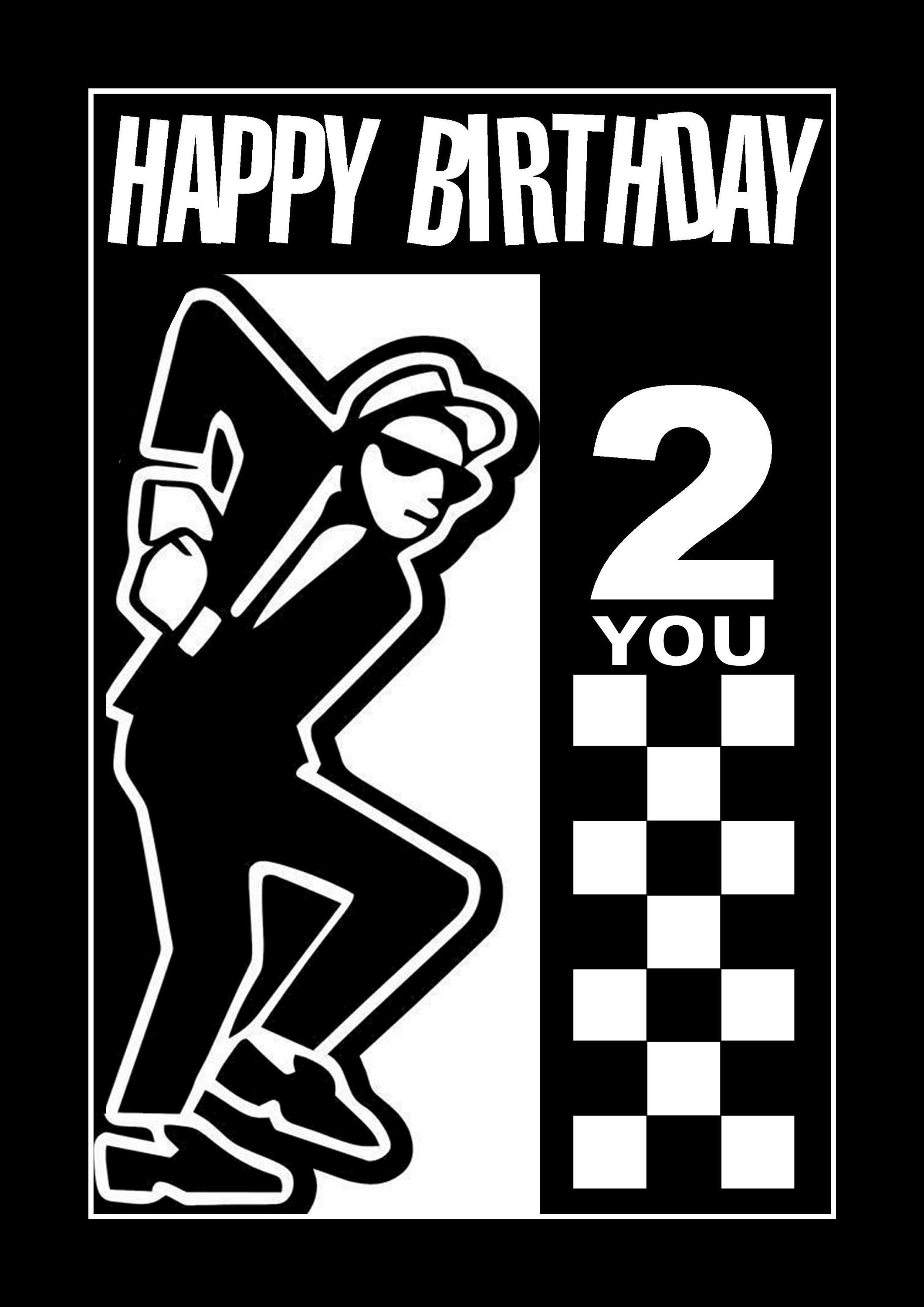 SKA - A5 Greeting Card - Birthday - Blank Inside - Comes With Red ...