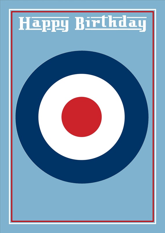 Happy Birthday MOD Target MOD SCOOTER A5 Greeting | Etsy UK