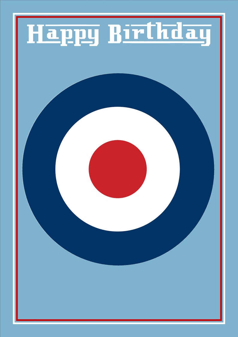 Happy Birthday - MOD - Target - MOD - SCOOTER - A5 Greeting Card ...