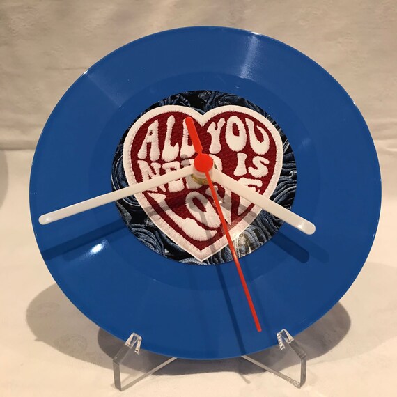 All You Need is LOVE 7vinyl Record Clock BEATLES - Etsy UK