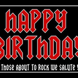 Heavy Metal /rock Happy Birthday for Those About to Rock A5 Greeting ...
