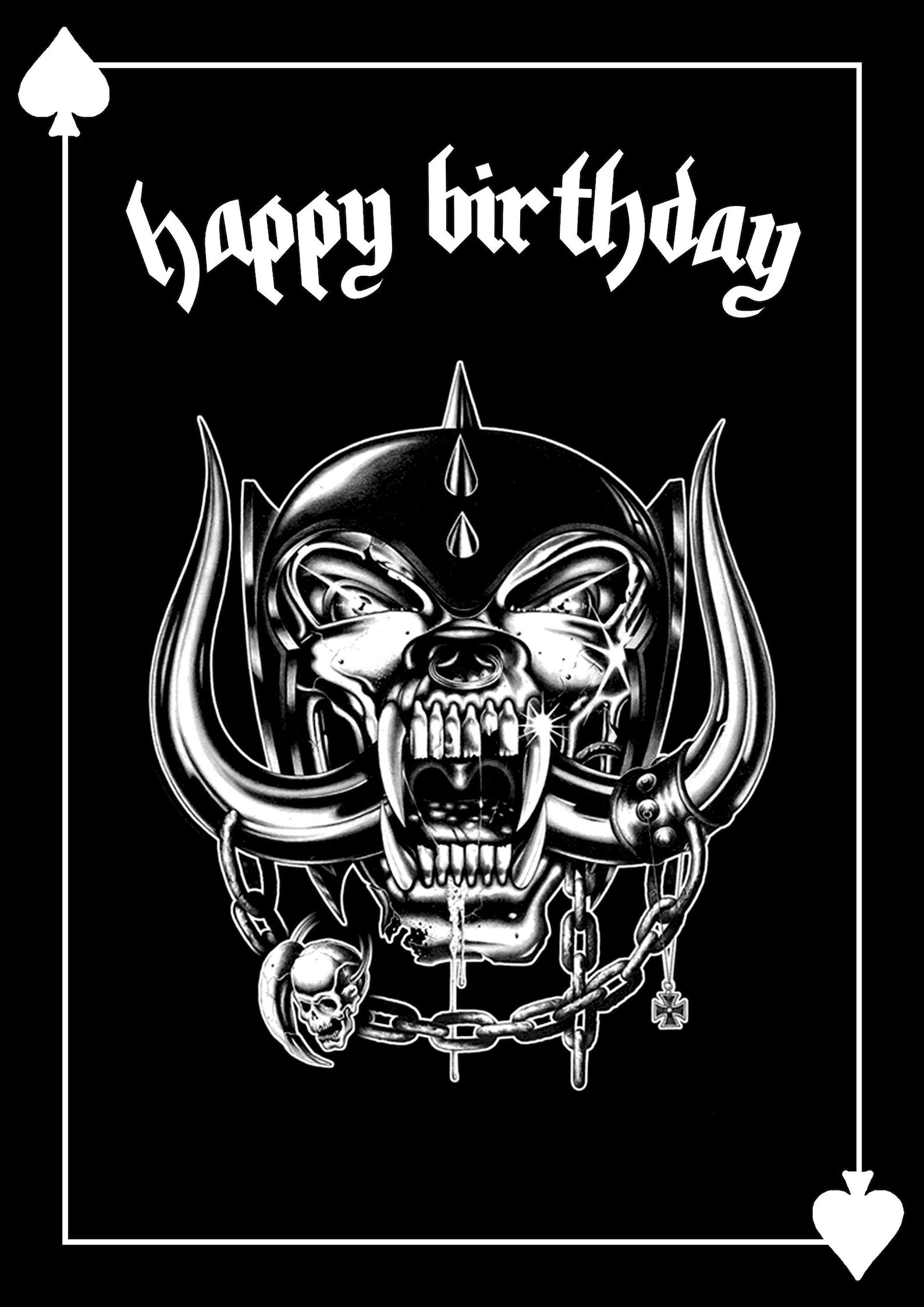 MOTORHEAD Happy Birthday Ace of Spades A5 greeting card | Etsy