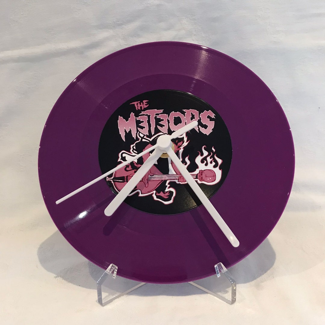 The METEORS 7 Vinyl Record Clock Rockabilly Punk Art on - Etsy