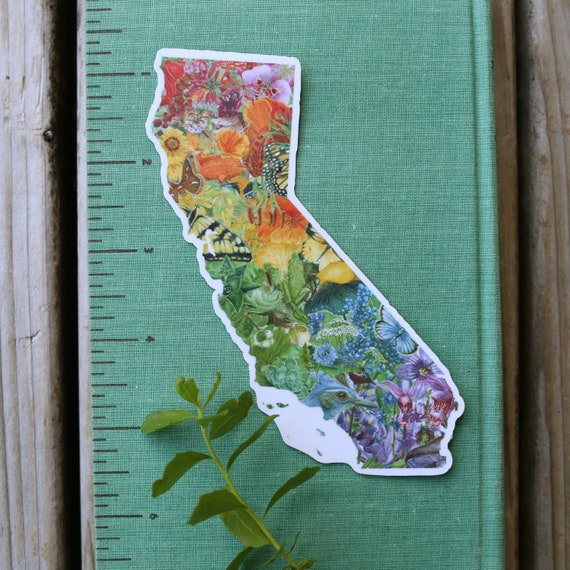 California State Sticker|Cali Vibes|State Map Silhouette|Cali Outline ...
