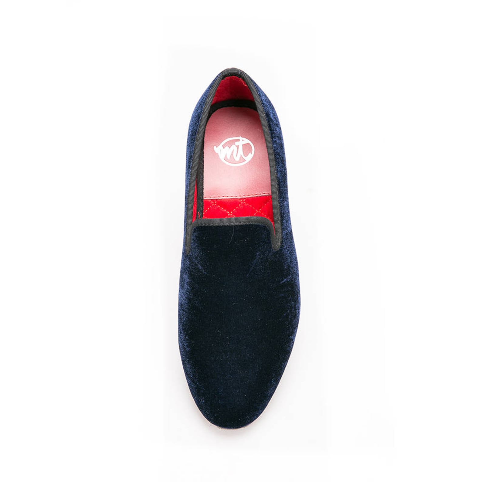 Merlutti Plain Navy Blue Velvet Slippers Loafers - Etsy