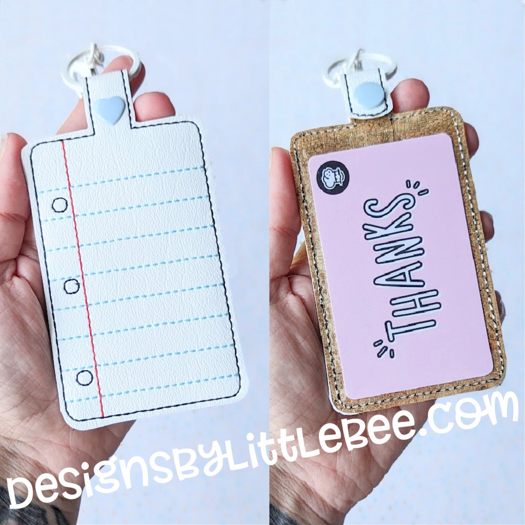Notebook Paper ID Card/badge Holder – 5×7 and up ONLY - Instant ...