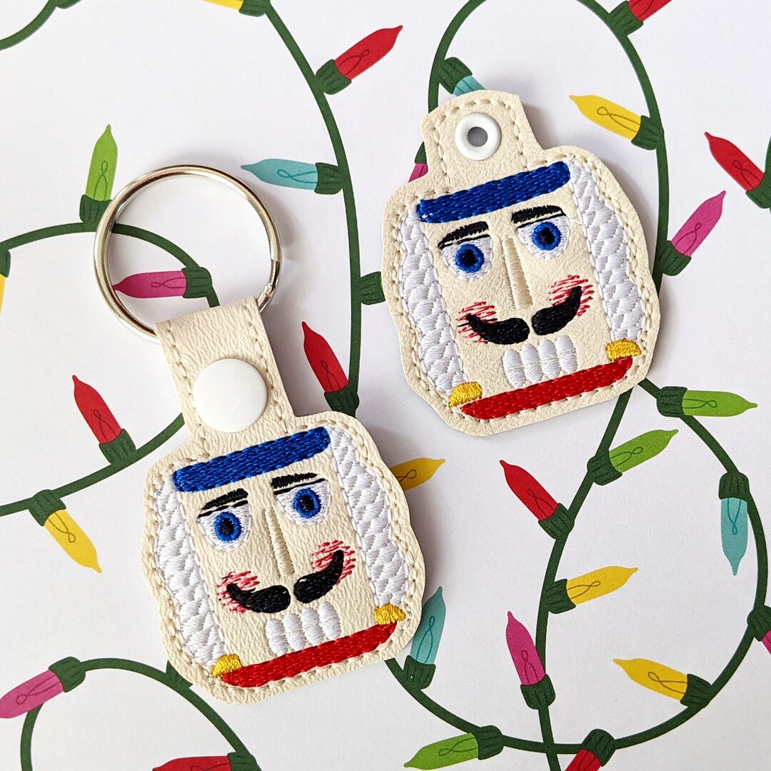 Nutcracker Snap Tab & Eyelet Fob - Instant Download Embroidery Design ...