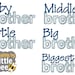 5x7 ONLY: Baby, Little, Middle, Big, AND Biggest Brother and Sister ...