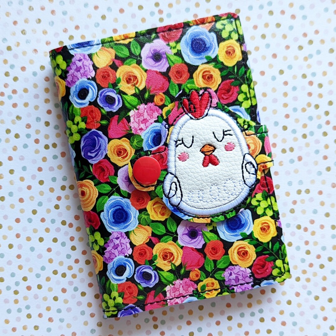 Chicken Mini Composition Book Snap Cover - Instant Download Embroidery ...