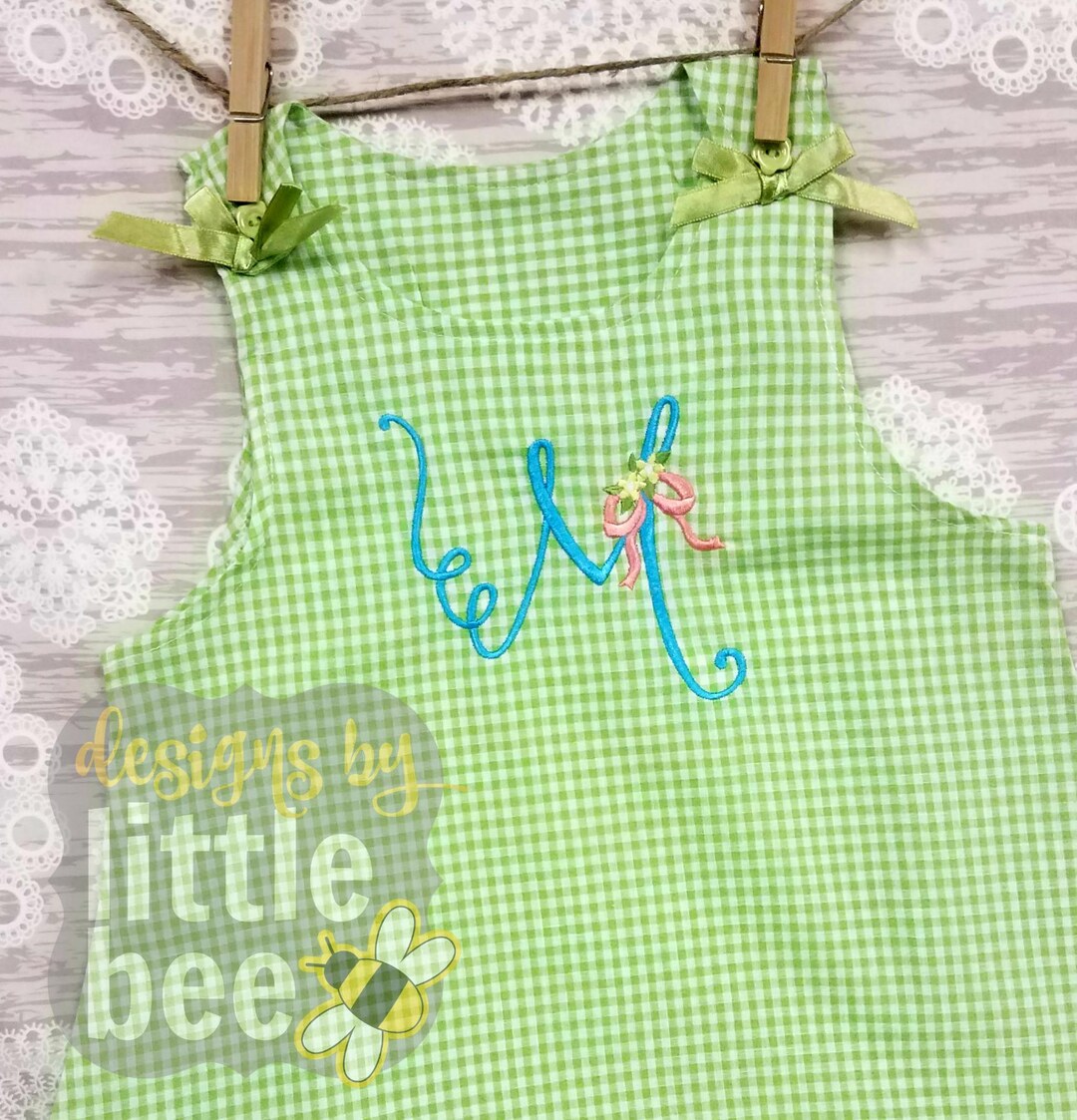 Dainty Bow Monogram Font - Etsy