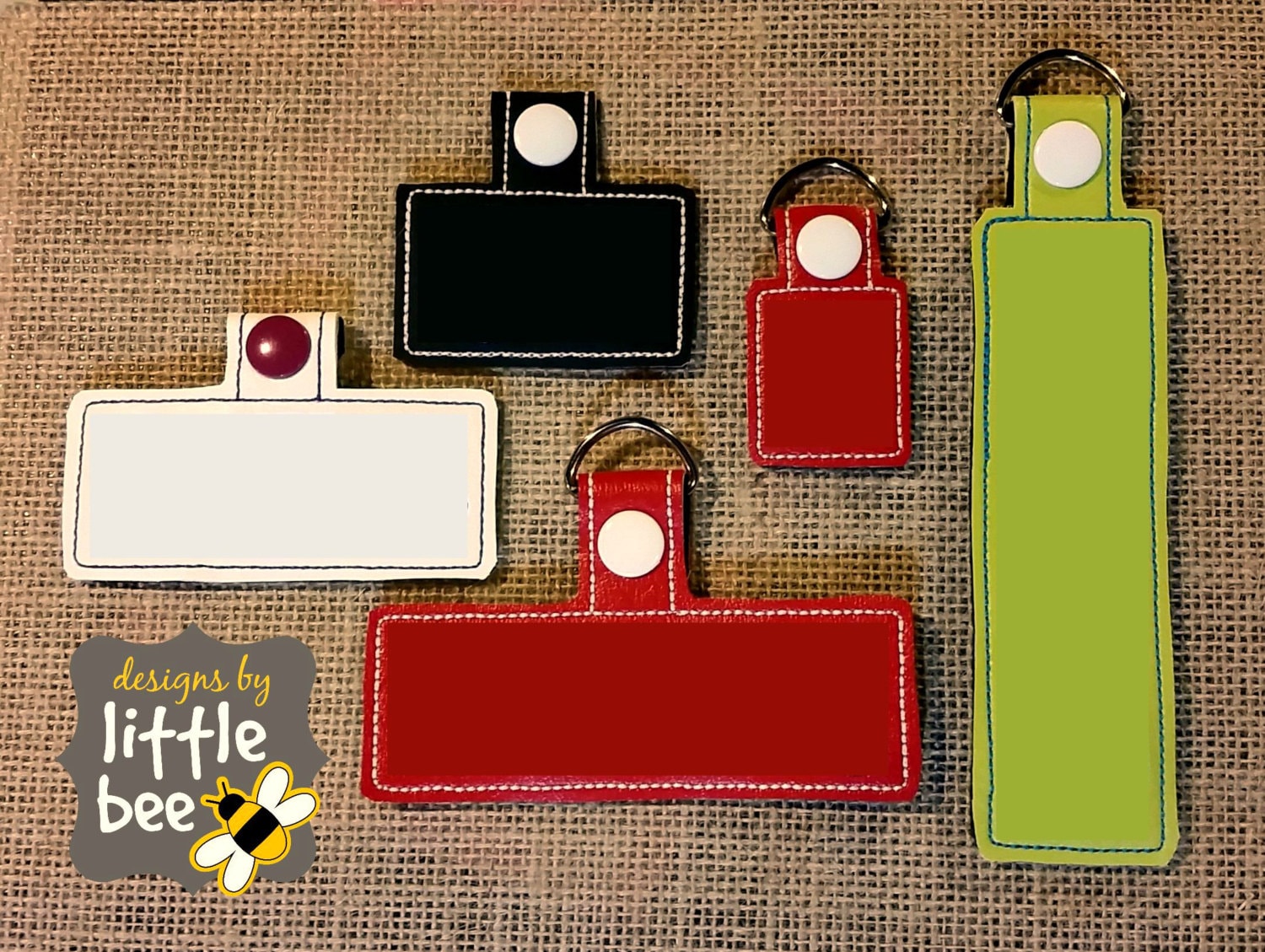 BLANK Snap Tabs Key Fob Value Sale Set Applique Embroidery Instant ...