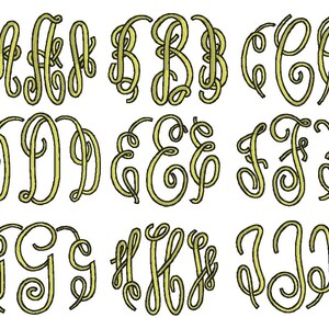 Master Monogram With Outline - Master Circle - Machine Embroidery Font ...