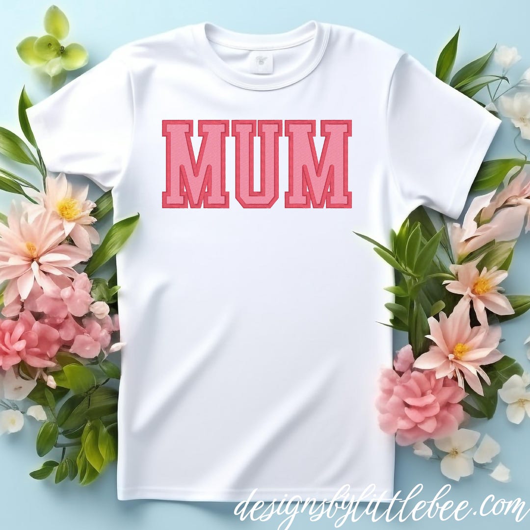 MUM Applique - 5 SIZES - Instant Download Embroidery Design - Etsy