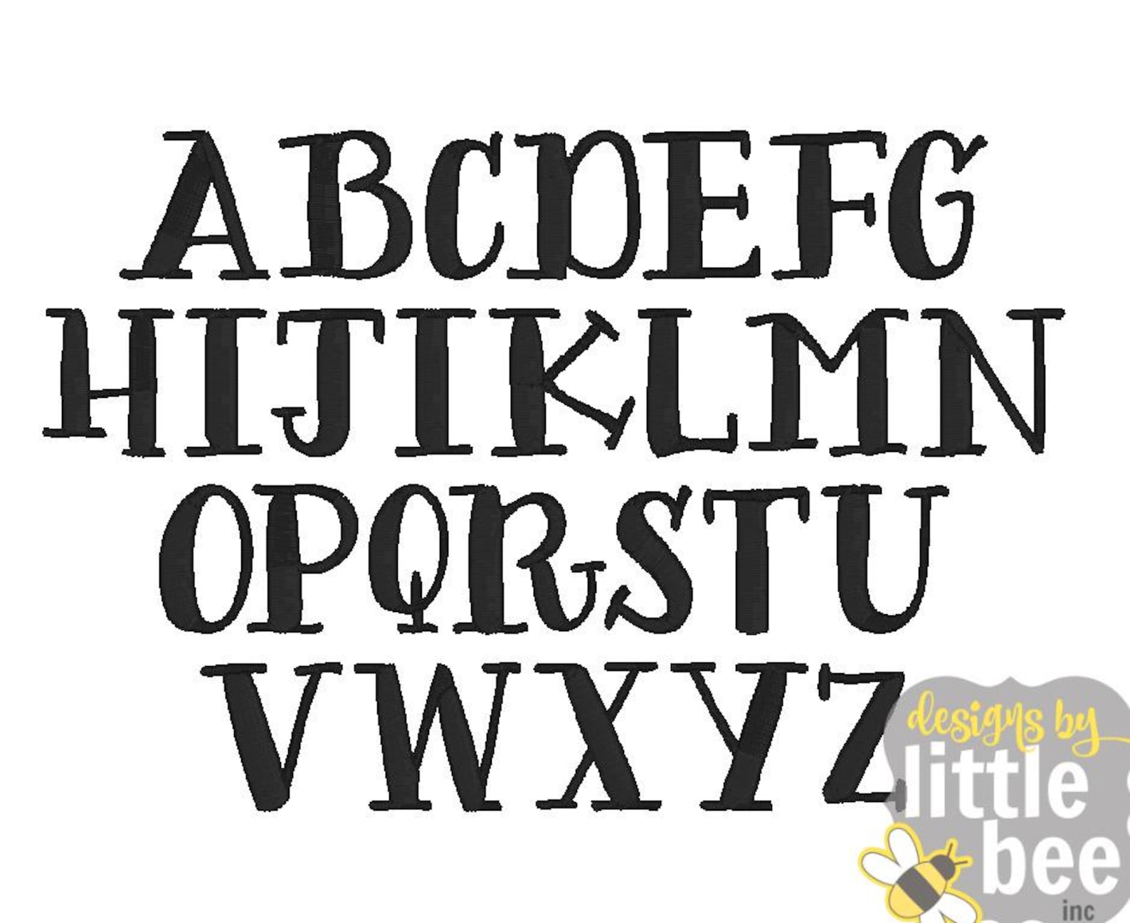 Ornamental Monogram – Font and Embellishments – Embroidery Font – .5″ 1 ...