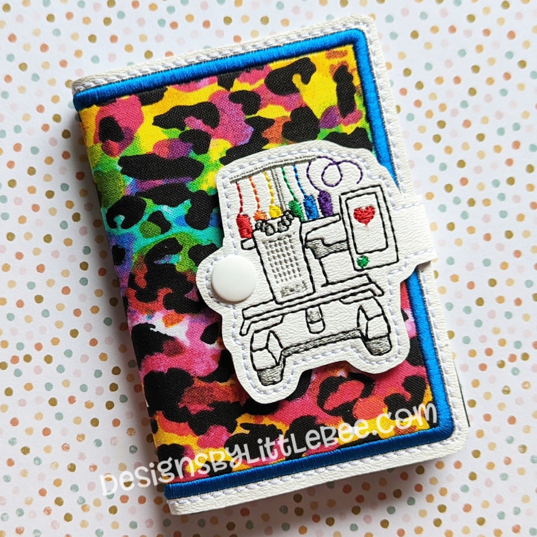 6 Needle Mini Composition Book Snap Cover - Instant Download Embroidery ...