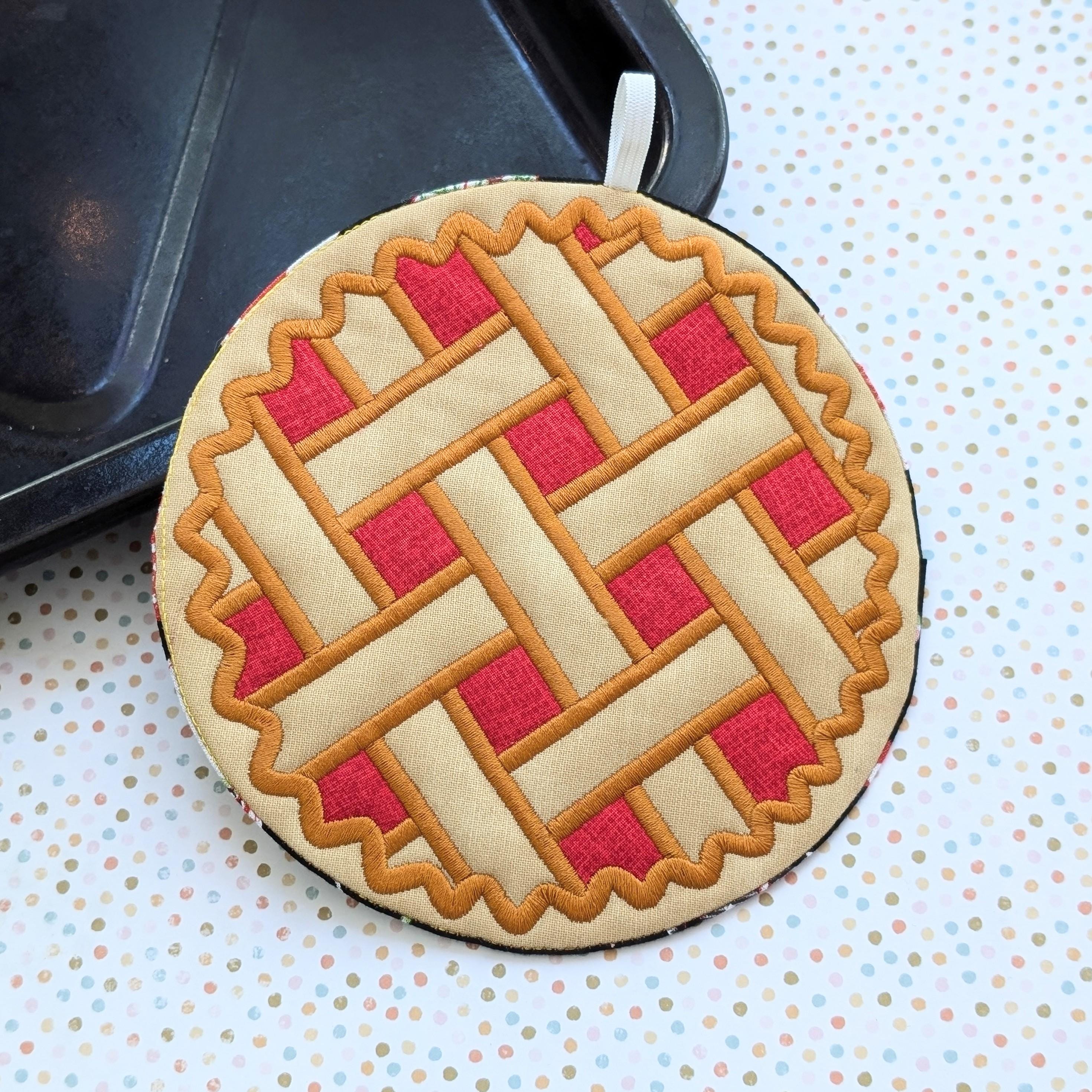 Pie Hot Pad - 4 SIZES - Instant Download Embroidery Design - Etsy