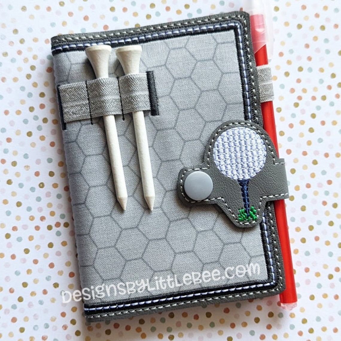 Golf & Tee Caddy Mini Composition Book Snap Cover Instant - Etsy