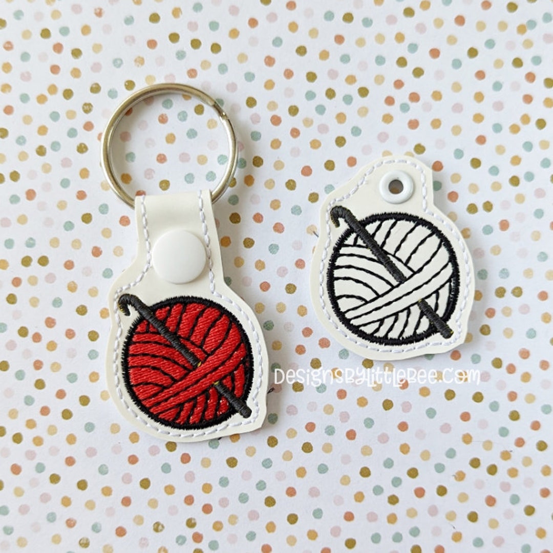 Crochet Snap Tab & Eyelet Key Fobs - Instant Download Embroidery Design ...